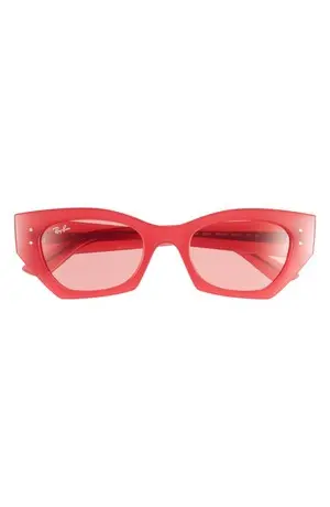 Ray-ban Zena 52mm Geometric Sunglasses - Pink