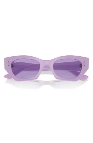 Ray-ban Zena 52mm Geometric Sunglasses Violet