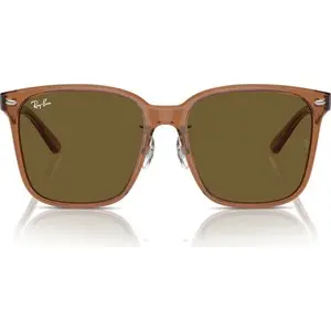 Ray-ban Ray-Ban Slim Square 57mm Sunglasses Transparent Brown
