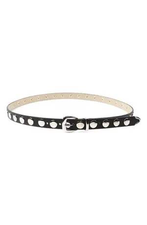 PETIT MOMENTS Disc Stud Belt - Black/ Silver