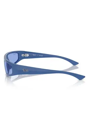 Ray-ban 59mm Wraparound Sunglasses - Blue