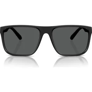 SCUDERIA FERRARI 59mm Square Sunglasses - Matte Black