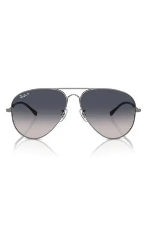 Ray-ban 58mm Polarized Aviator Sunglasses - Gunmetal