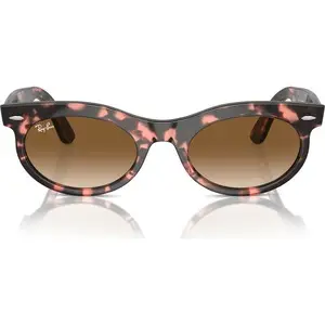 Ray-ban Ray-Ban 53mm Wayfarer Oval Sunglasses Havana Pink