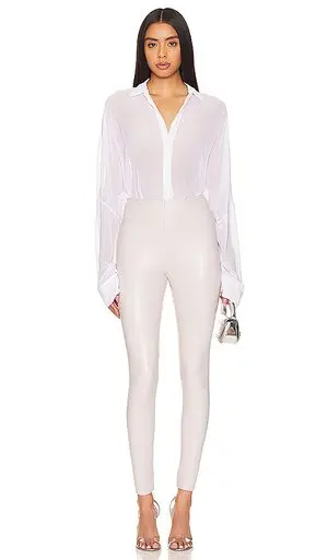 Commando Faux Leather Legging In Ivory