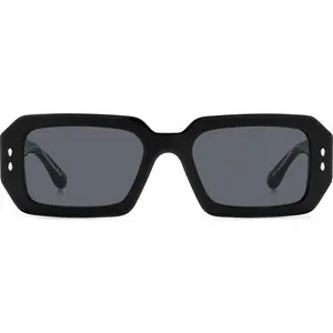 Isabel Marant 53mm Rectangular Sunglasses - Black/grey