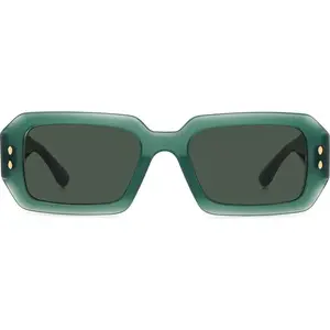 Isabel Marant Isabel Marant 53mm Rectangular Sunglasses Green/ Green