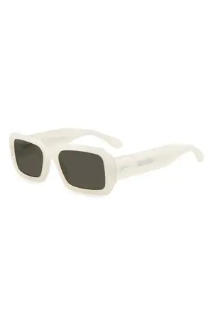 Isabel Marant 53mm Rectangular Sunglasses - Pearl White/grey