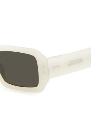 Isabel Marant 53mm Rectangular Sunglasses - Pearl White/grey