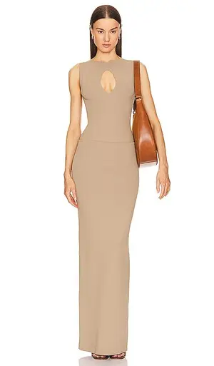 HELSA Carina Knit Skirt - Mushroom