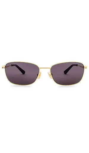 Bottega Veneta Rectangular Sunglasses Gold
