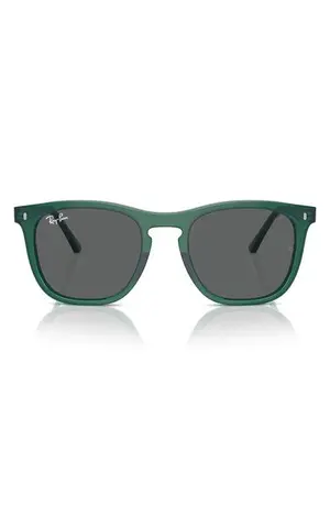 Ray-ban Ray-Ban 53mm Square Sunglasses Transparent Green