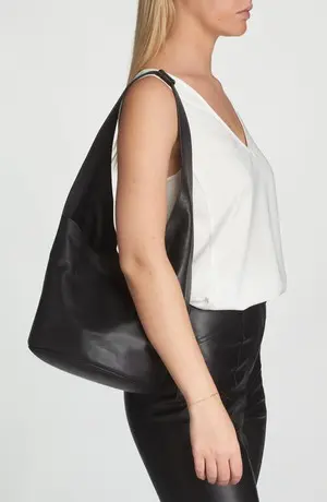REFORMATION Silvana Leather Bucket Bag