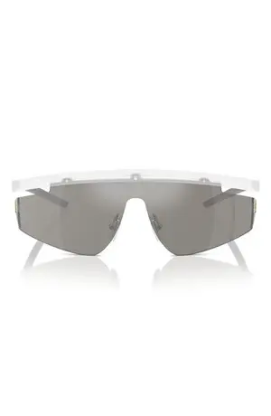 SCUDERIA FERRARI 140mm Irregular Shield Sunglasses - Transparent Grey