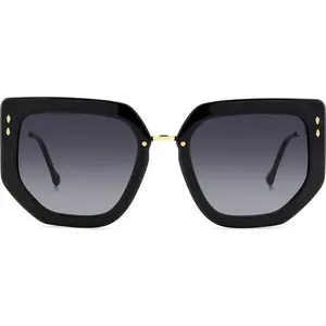 Isabel Marant 55mm Gradient Cat Eye Sunglasses - Black Gold/grey Shaded