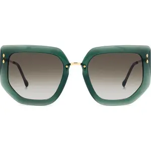 Isabel Marant 55mm Gradient Cat Eye Sunglasses - Gold Green/green Shaded