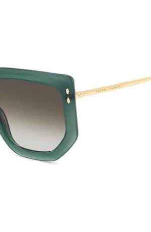 Isabel Marant 55mm Gradient Cat Eye Sunglasses - Gold Green/green Shaded