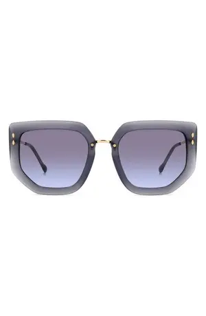 Isabel Marant Isabel Marant 55mm Gradient Cat Eye Sunglasses Grey Gold/grey Shaded Blu