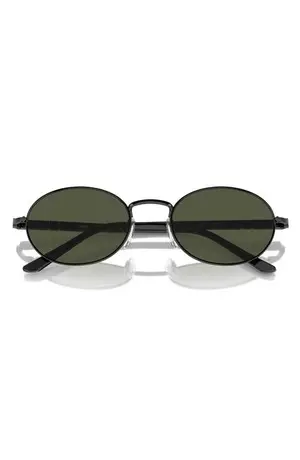 Persol Persol 55mm Oval Sunglasses Black
