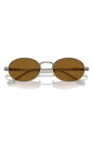 Persol Persol 55mm Oval Sunglasses Gunmetal
