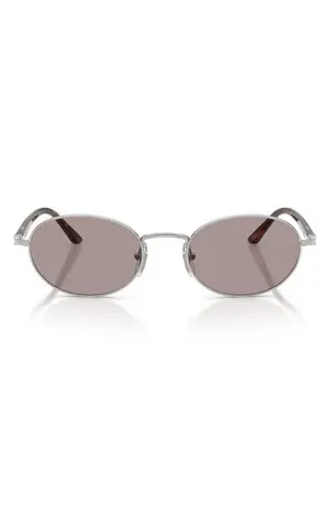 Persol Persol 55mm Oval Sunglasses Silver/violet
