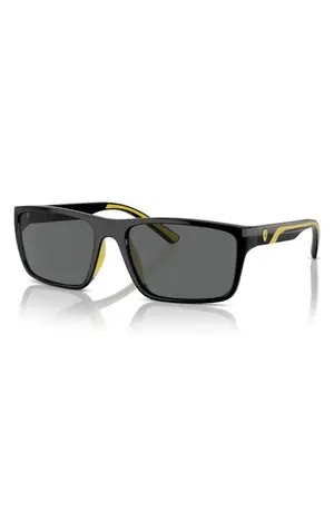 SCUDERIA FERRARI 59mm Rectangular Sunglasses