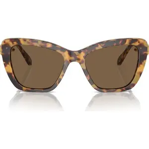 SWAROVSKI 55mm Cat Eye Sunglasses - Dark Brown