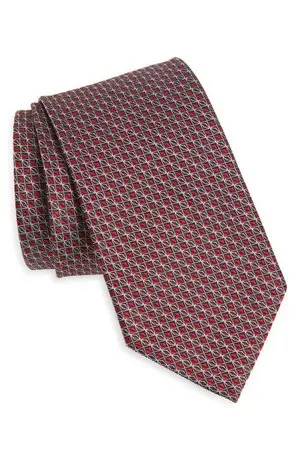 Zegna Cento Fili Silk Jacquard Tie - Red