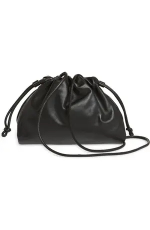 Cos Leather Drawstring Bucket Bag