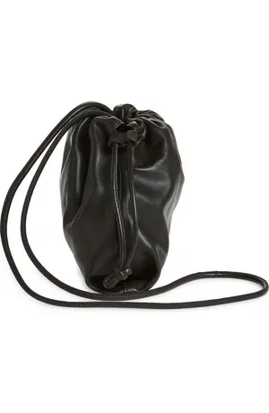 Cos Leather Drawstring Bucket Bag