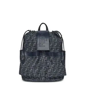 Fendi Fendi FF Jacquard Strike Medium Backpack Blue
