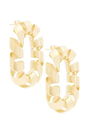 Rabanne Xl Link Twist Earrings - Gold