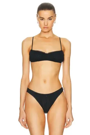 COU COU The Balconette Bra - Black