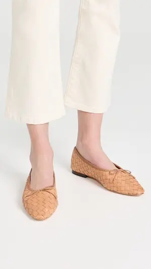 LOEFFLER RANDALL Landry Woven Flats - Honey
