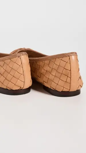 LOEFFLER RANDALL Landry Woven Flats - Honey