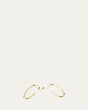 Lana Jewelry 14k Yellow Oval Hoop Earrings