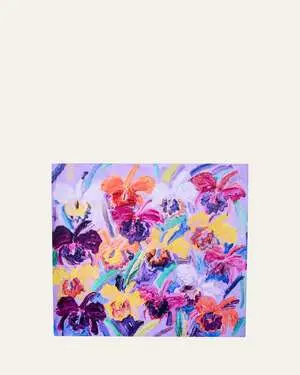 HUNT SLONEM Purple Haze Cataleyas Lacquer Placemat - Multi