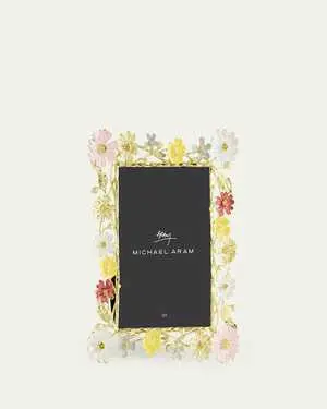 Michael Aram Wildflowers Picture Frame, 5" X 7 - Gold Multi