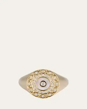 SYDNEY EVAN Evil Eye Signet Ring