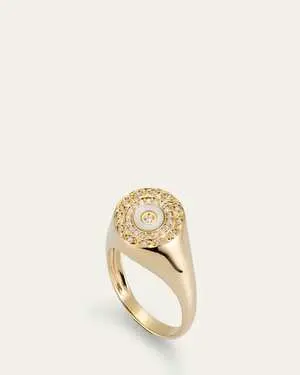 SYDNEY EVAN Evil Eye Signet Ring