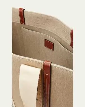 Chloé Woody Large Tote Bag - White/brown
