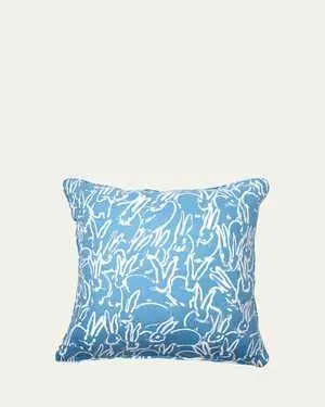 HUNT SLONEM Fluffle Khadi Double-sided Pillow - Light Blue
