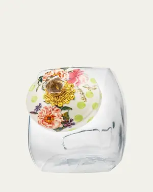 MACKENZIE-CHILDS Cookie Jar With Wildflowers Enamel Lid - One-color