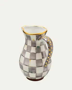 MACKENZIE-CHILDS Sterling Check Portly Pitcher, 52 Oz - One-color