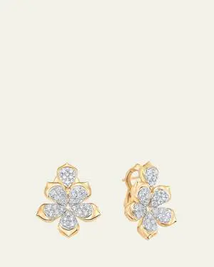 Sara Weinstock 18k Two-tone Lierre Diamond Stud Earrings - Gold