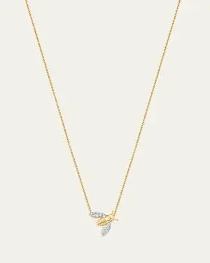 Sara Weinstock 18k Two-tone Queen Bee Diamond Petite Pendant Necklace - Gold