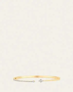 Sara Weinstock 18k Diamond Dujour Open Bangle Bracelet - Gold