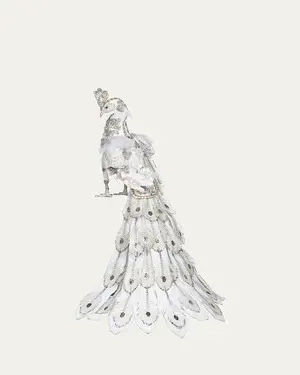 MARK ROBERTS Decorative White Peacock - One-color