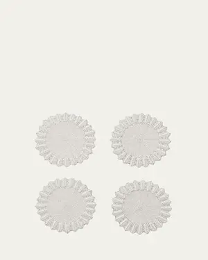 KIM SEYBERT Lumina Coasters, Set Of 4 - White