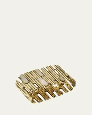 KIM SEYBERT Gold Matrix Napkin Ring Gold